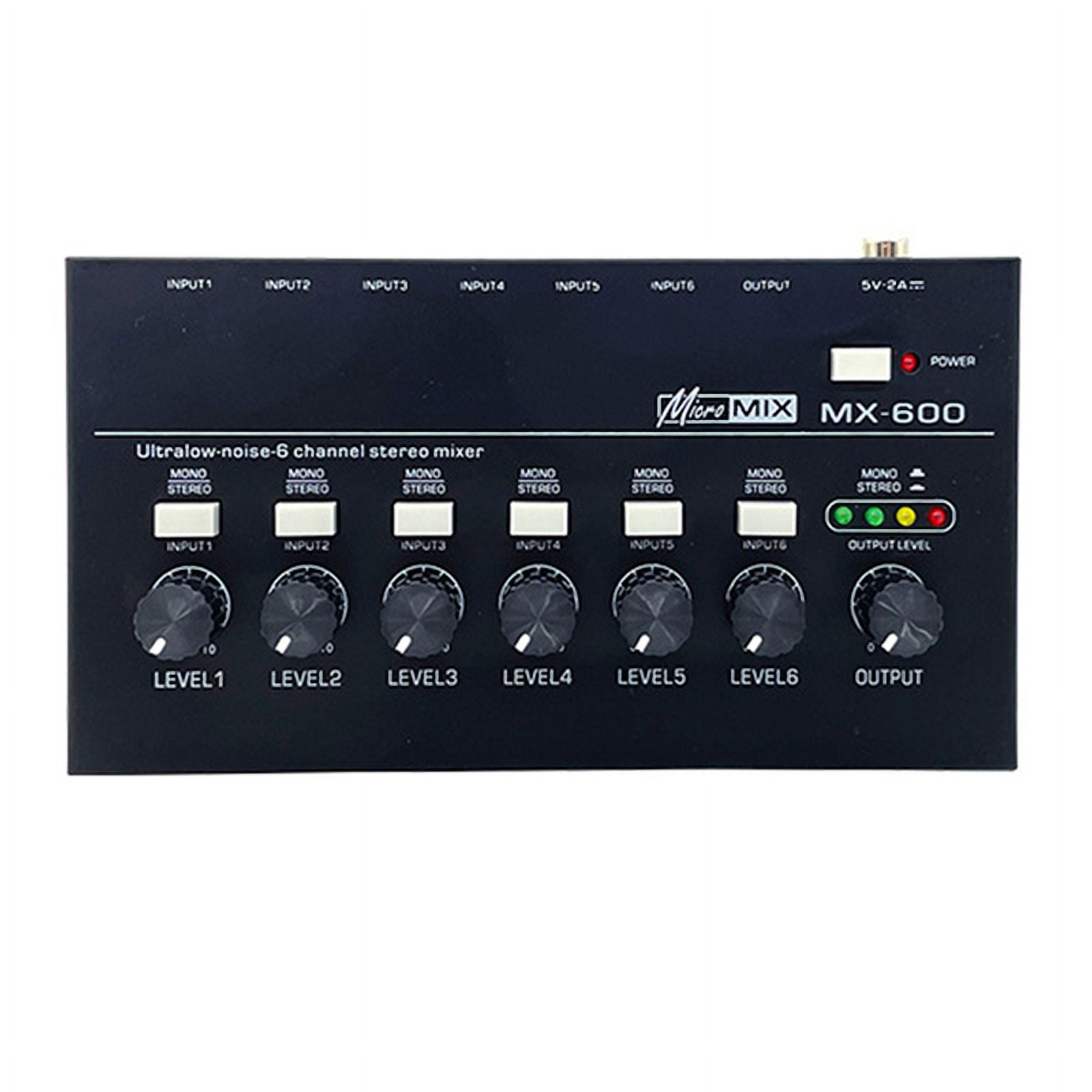 6 Channel Ultra Low Noise Stereo Line Mixer Mini Professional Sound ...
