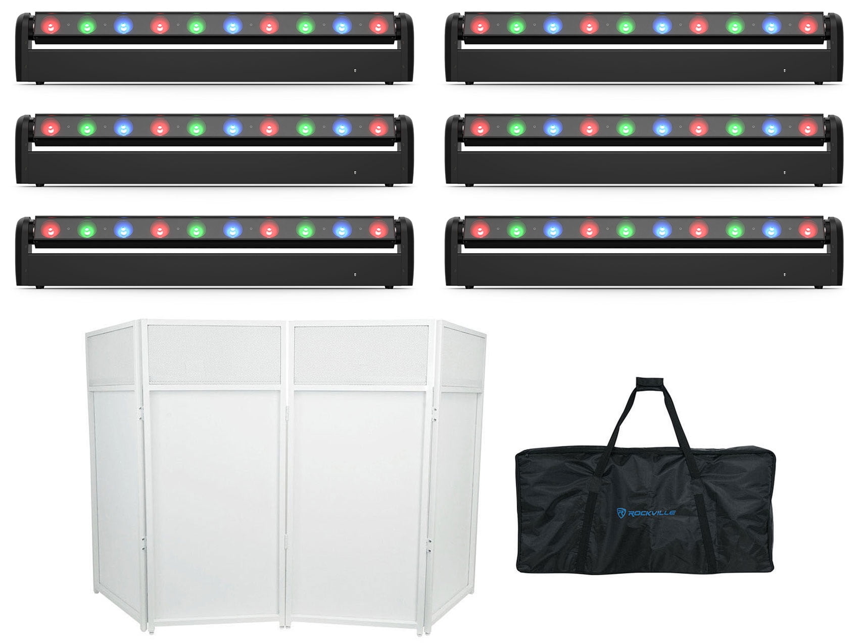6) Chauvet DJ COLORband PiX-M ILS RGB LED Moving Strip Effect Wash ...
