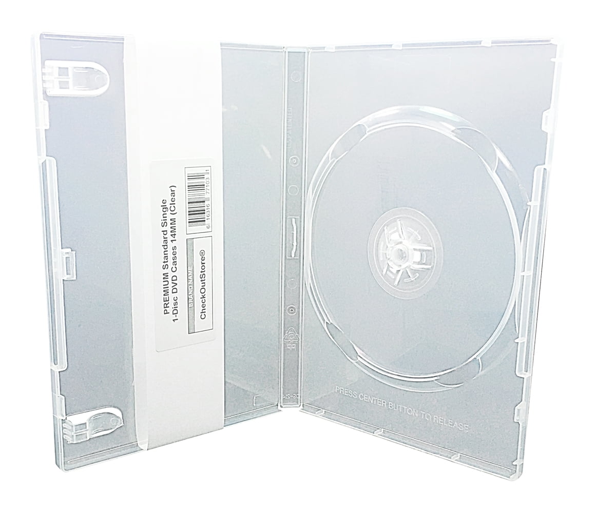 (6) CheckOutStore Premium Standard Single 1-Disc DVD Cases 14mm (Clear ...