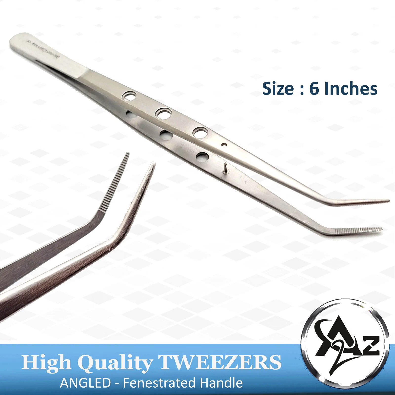 6" Chef'S Garnishing Angled Tongs Food Presentation/Plating Tweezer ...