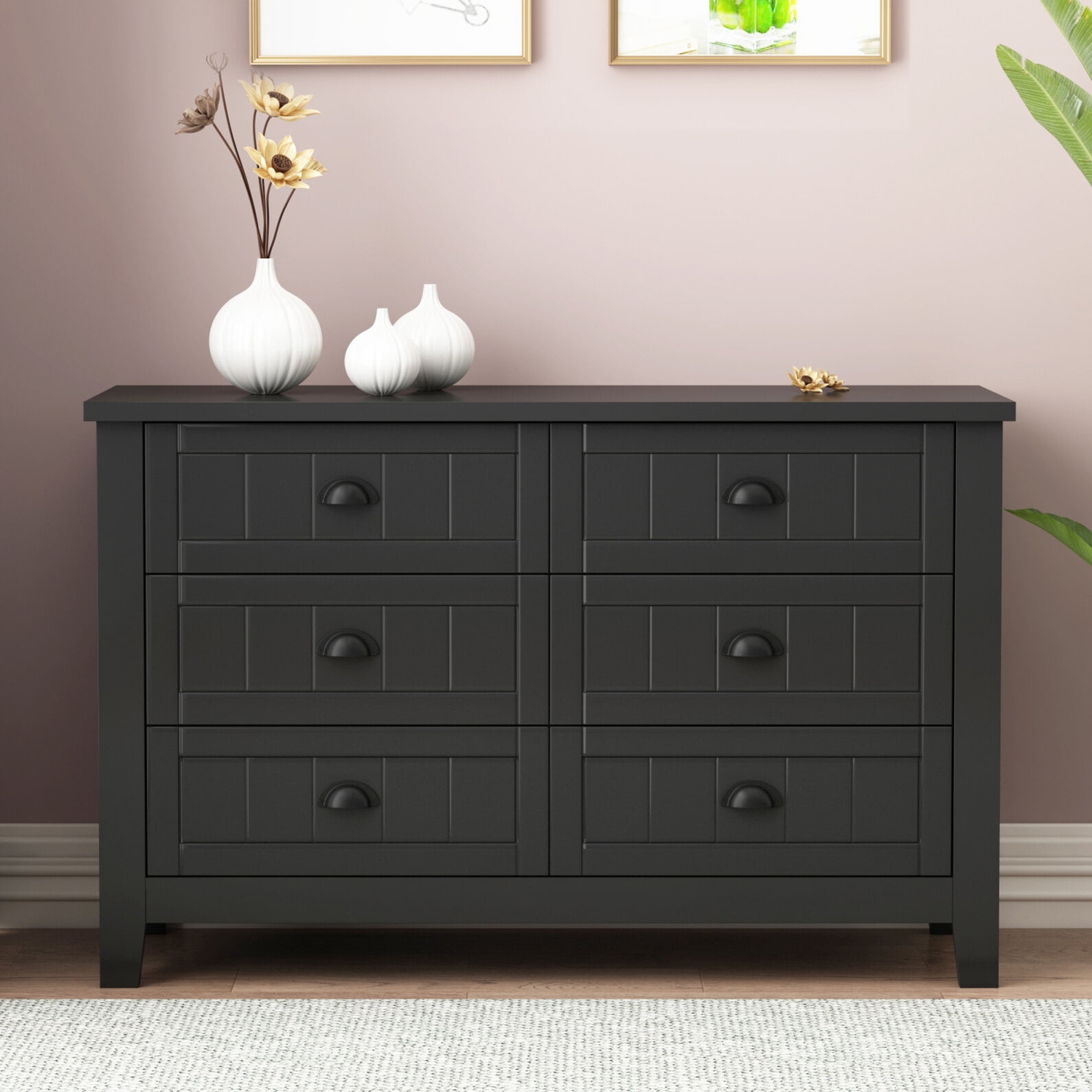 6 Chest of Drawers Dresser, Modern Storage Cabinet Dresser Organizer ...