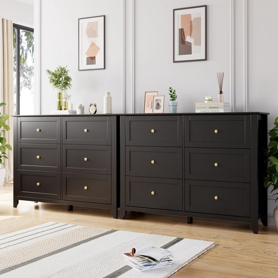 6 Chest of Drawer Dresser, Modern Storage Organizer Cabinet with ...