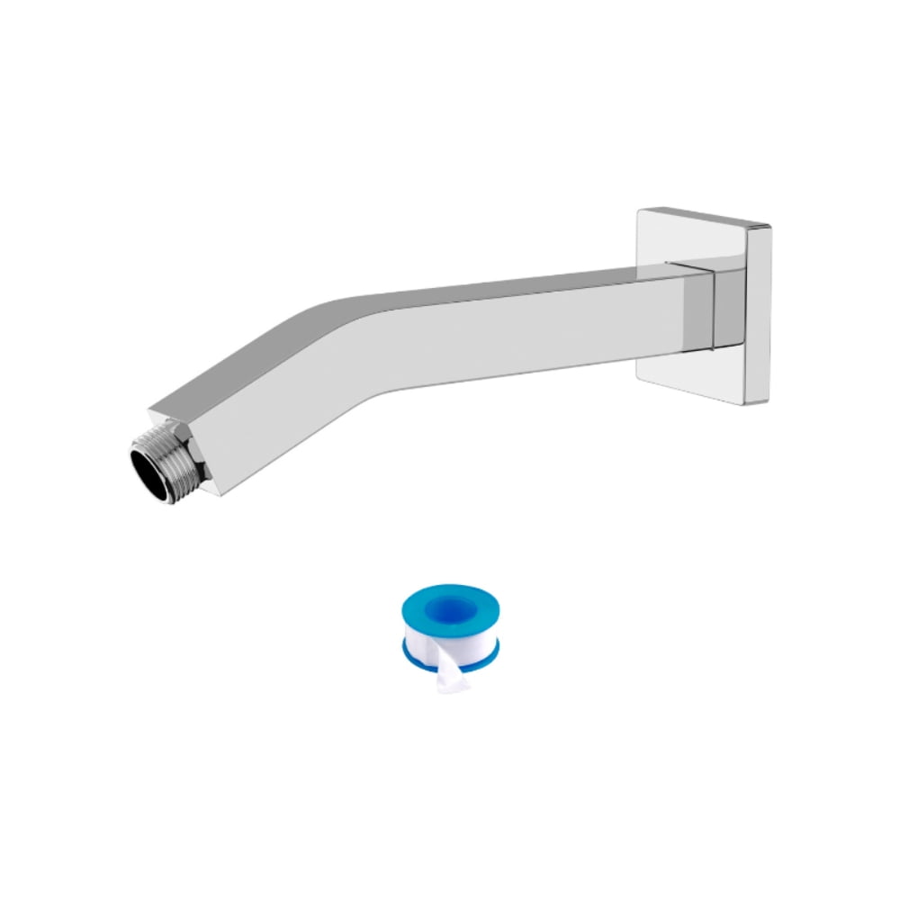 6” Chrome Shower Arm with Flange - Adjustable Shower Pipe Extension for ...
