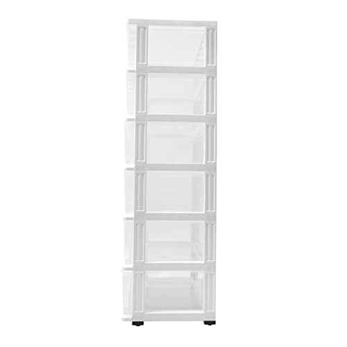 6 Clear Drawer Storage Organizer Rolling Cart,Home Organization Storage ...