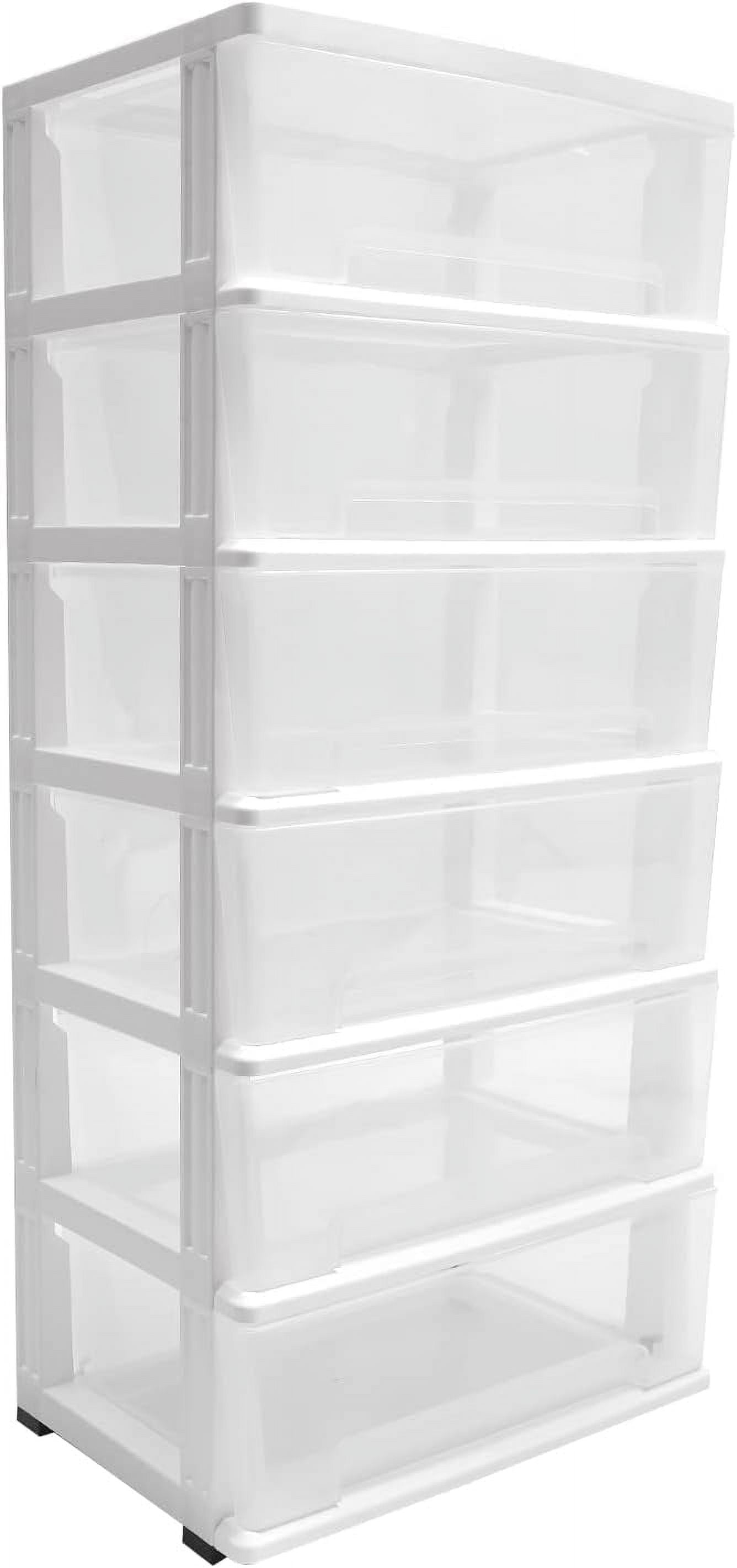 6 Clear Drawer Storage Organizer Rolling Cart,Home Organization Storage ...