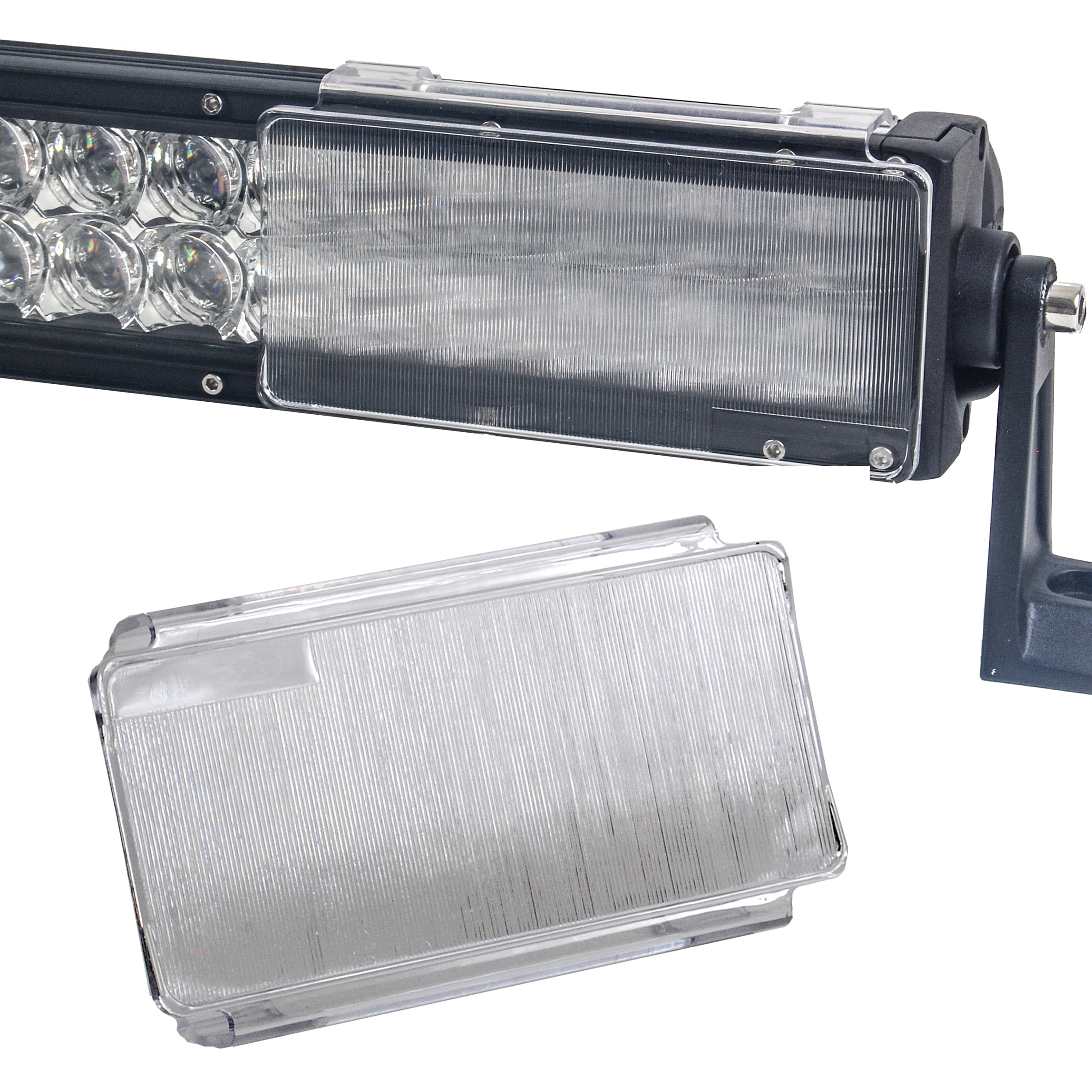 6" Clear Flood OZ-USA® Diffused Lens Protective Light Bar Cover Wide ...