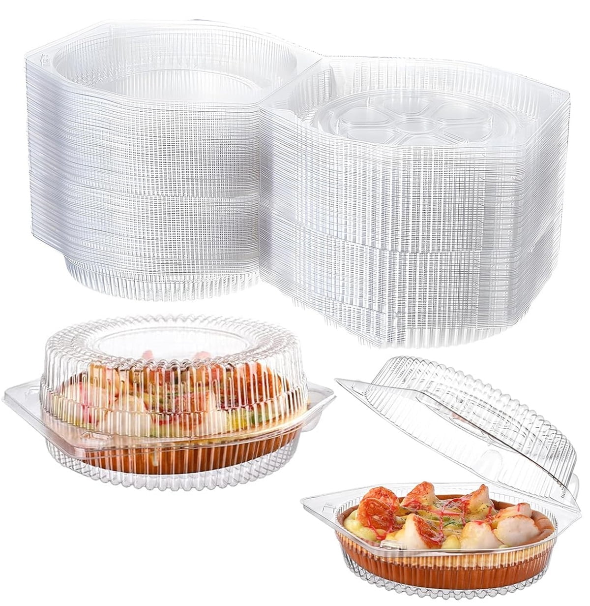 6" Clear Plastic Take Out Containers,Happon 20 Pcs Disposable Pie ...