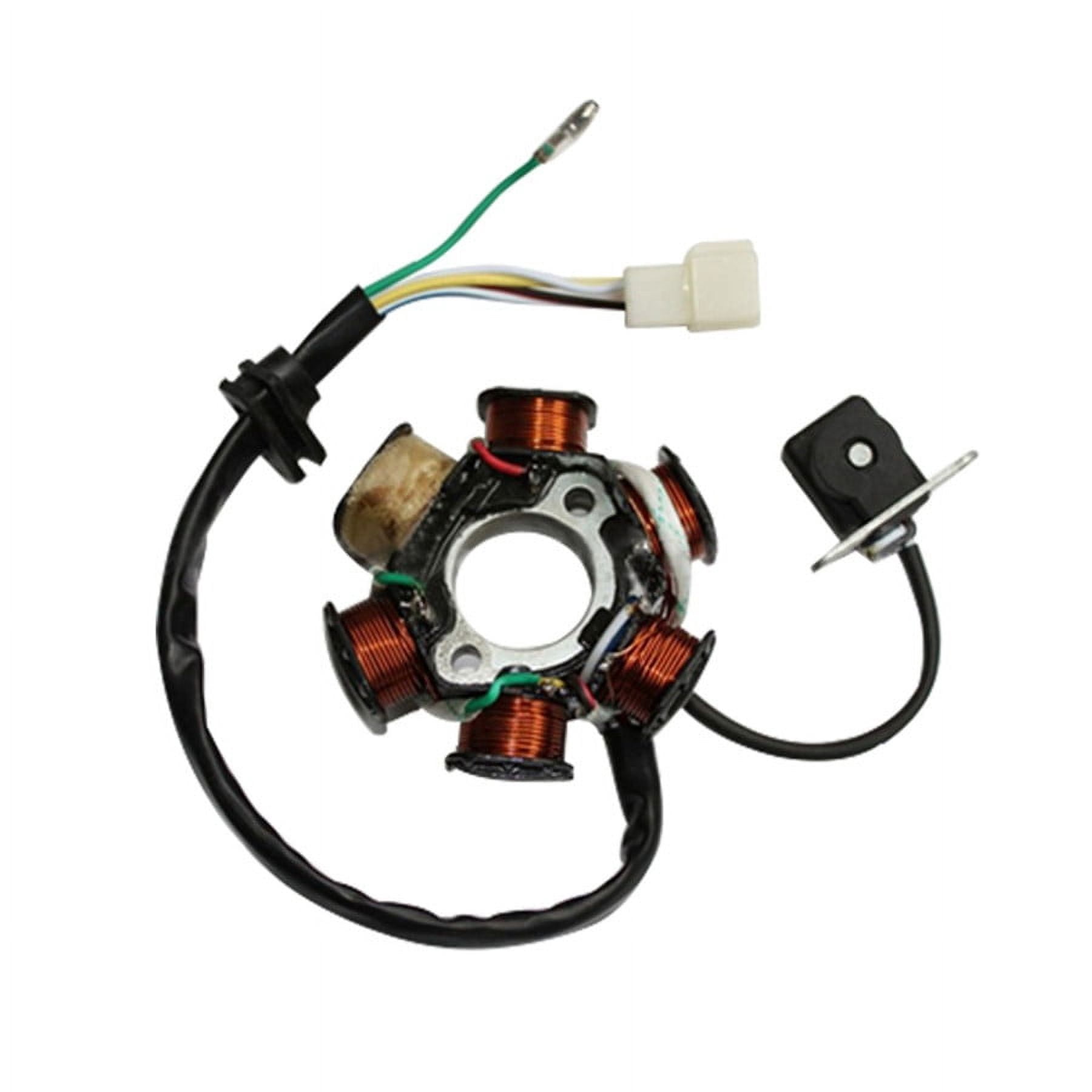 6-Coil 5 Wires Half-Wave Ignition Magneto Stator For GY6 50cc-125cc ATV ...