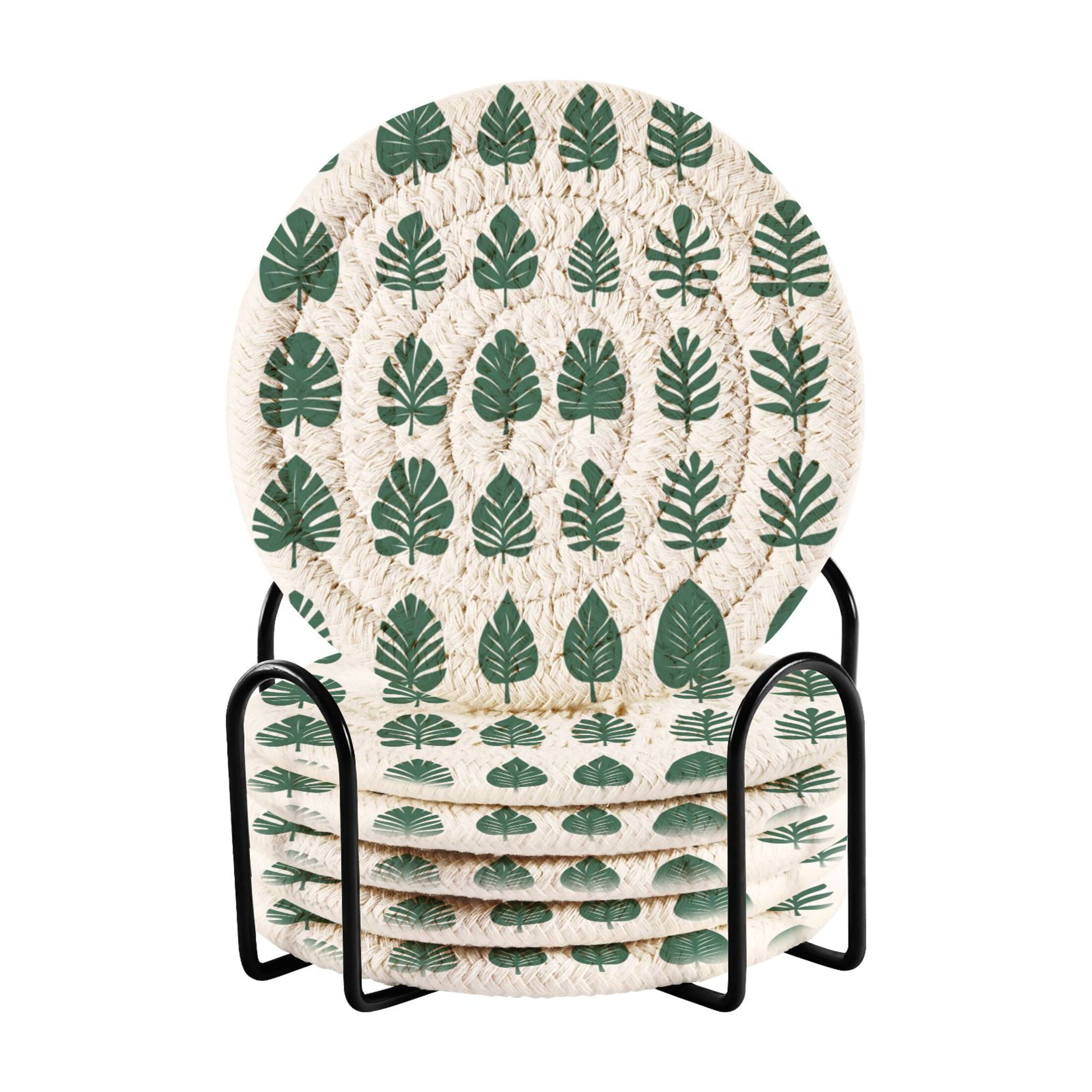 6 Coil Coasters 3.94x3.94x0.24 Inch Water Coasters Drink Coasters with ...