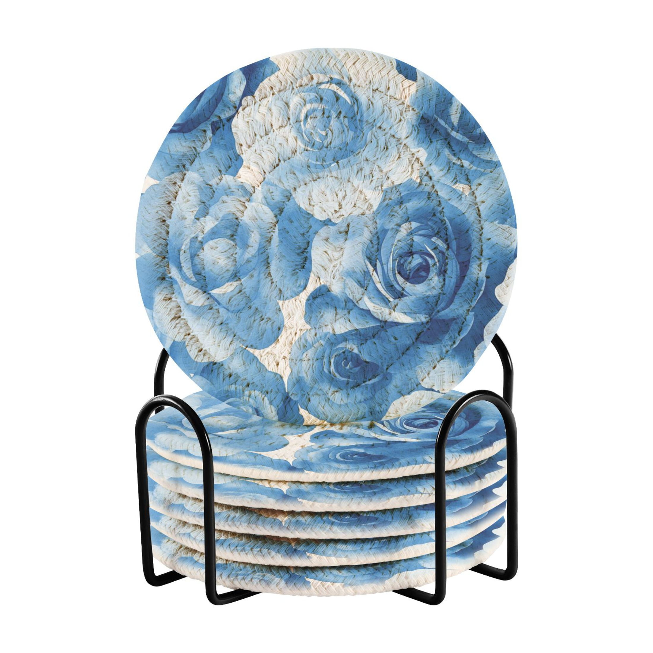 6 Coil Coasters 3.94x3.94x0.24 Inch Water Coasters Drink Coasters with ...