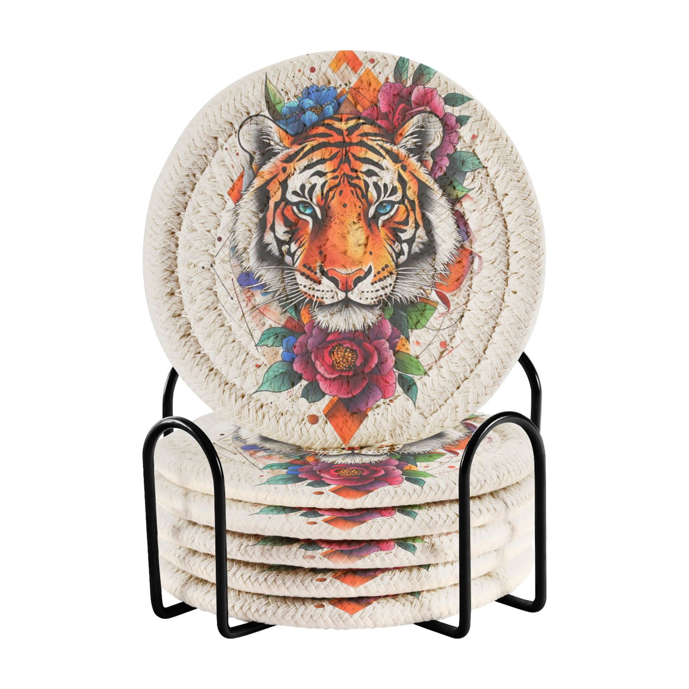 6 Coil Coasters 3.94x3.94x0.24 Inch Water Coasters Drink Coasters with ...