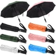 6 Collapsible Compact Travel Umbrellas 10 Ribs Auto Open & Close ...