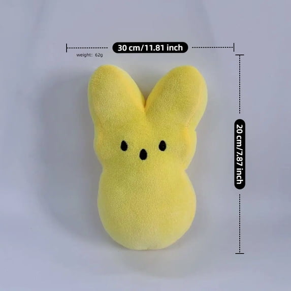 6-Color Easter Bunny Peeps Plush Set: Soft Stuffed Rabbit Assortment ...