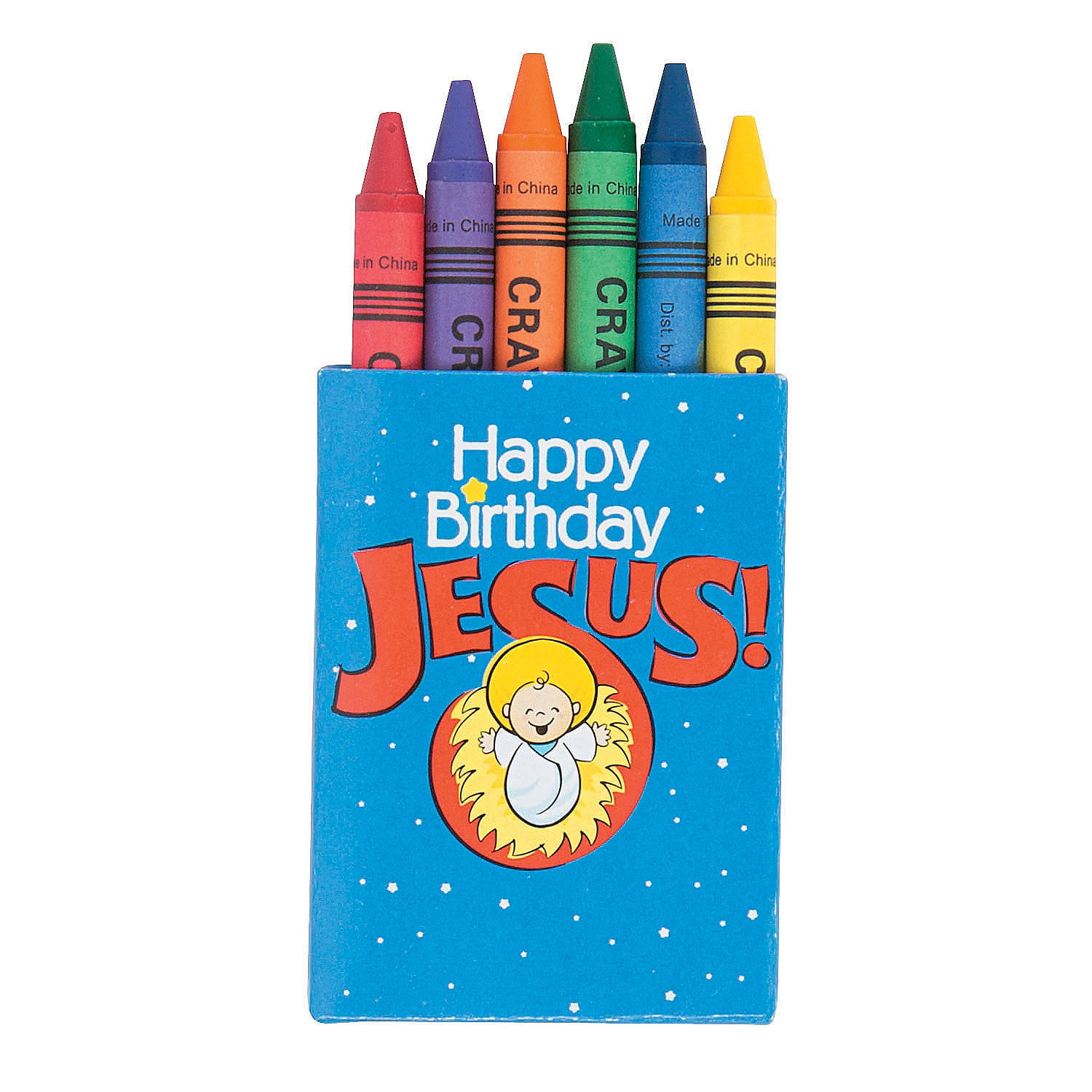 6-Color Happy Birthday Jesus Crayons, 48 Boxes, Basic Supplies ...