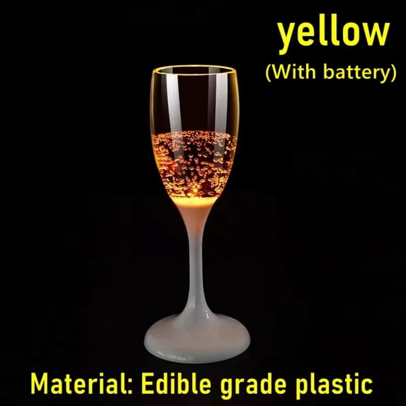 6 Color LED Automatic Flashing Cups Multi-color Light Up Mugs Wine Beer ...