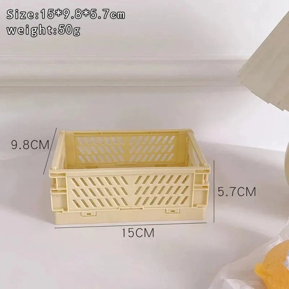 6 Color Organizing Storage Baskets Case Folding Student Desktop Basket ...