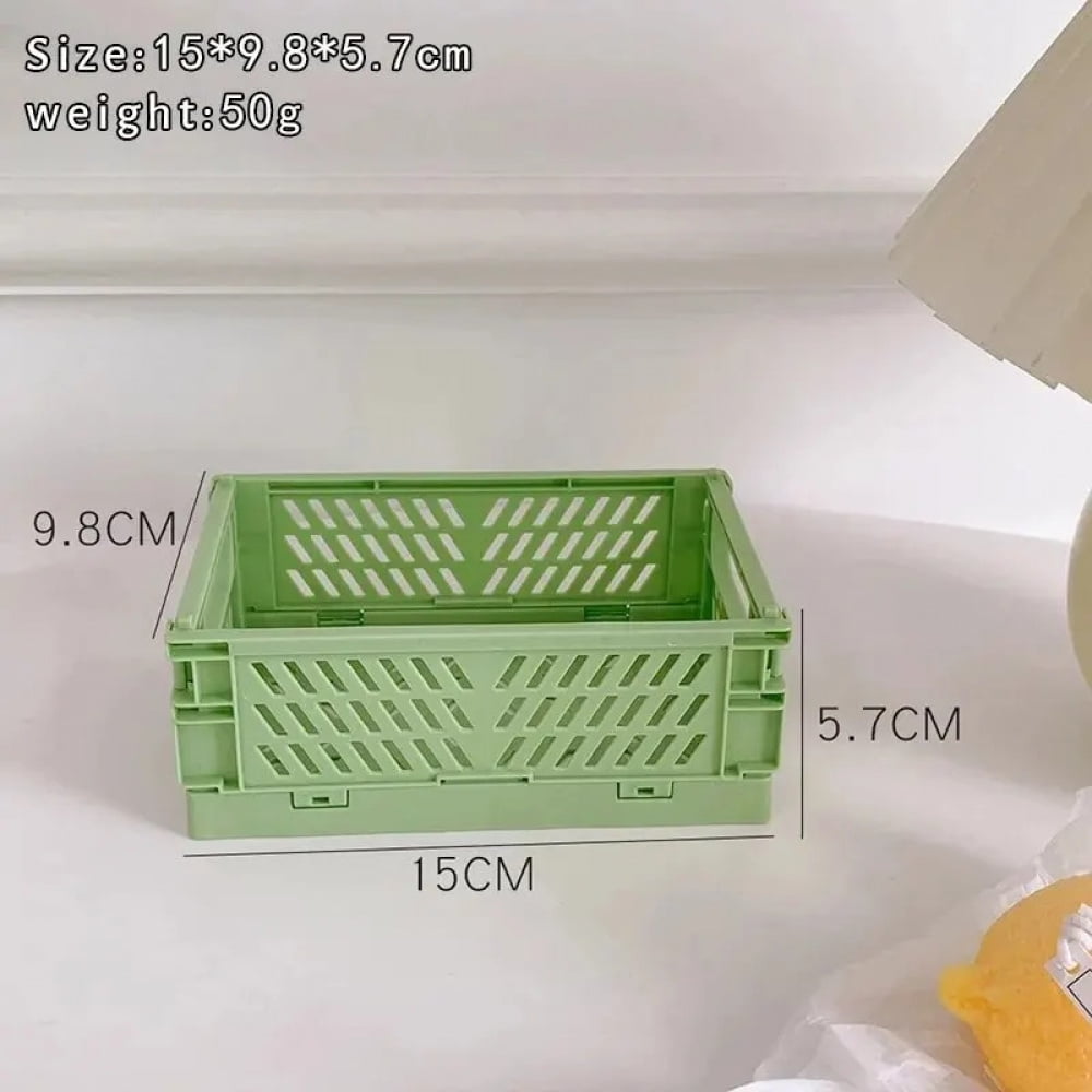 6 Color Organizing Storage Baskets Case Folding Student Desktop Basket ...