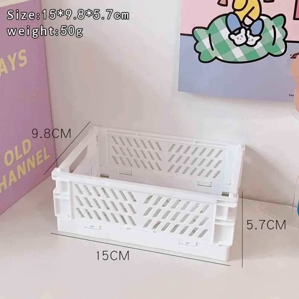 6 Color Organizing Storage Baskets Case Folding Student Desktop Basket ...