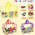 6 Color Storage Bags With Labels Reusable Clear Pvc Board Game Travel ...