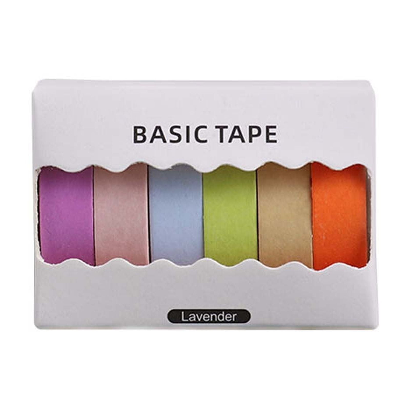 6-Color Washi Tape Set | Solid Color Japanese Paper Tape | 300x0.90cm ...