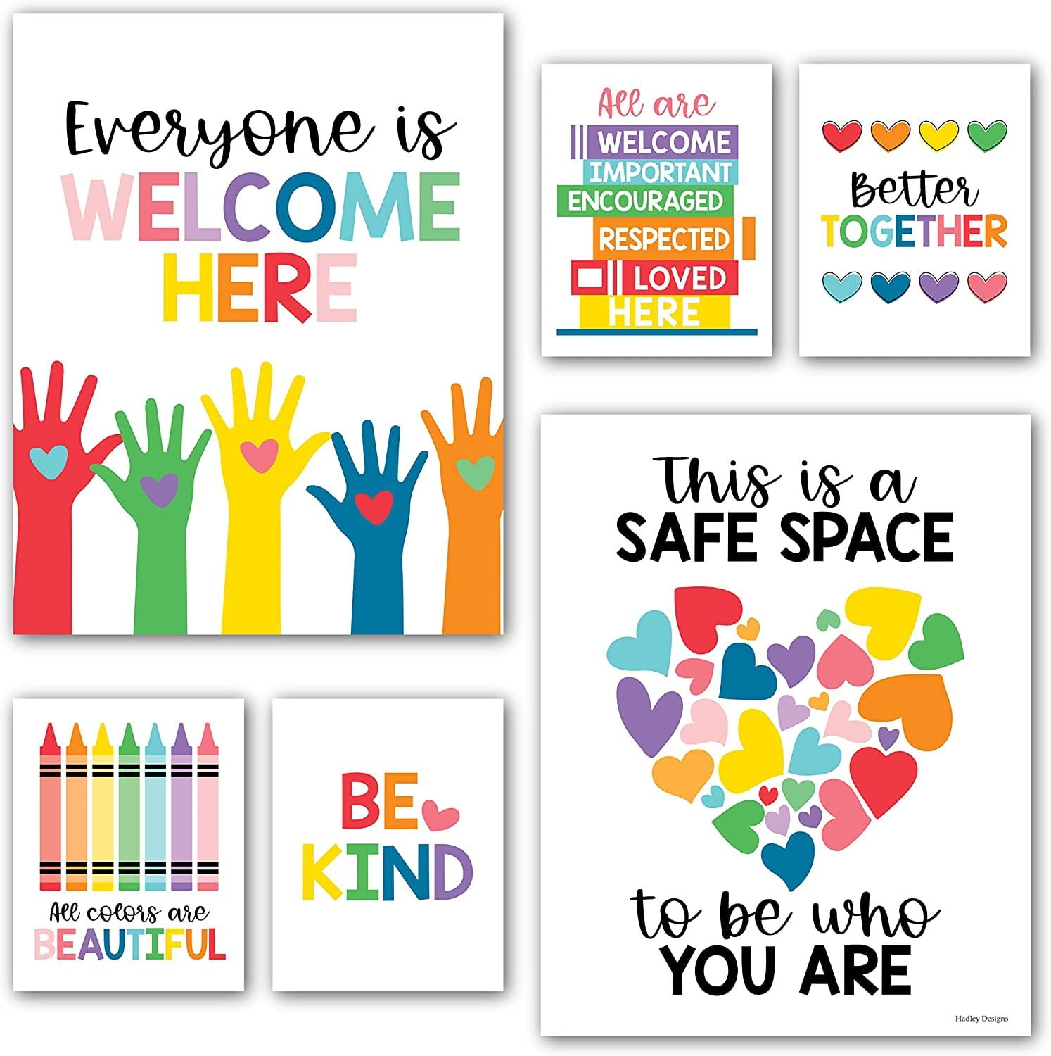 6 Colorful Poster Diversity Posters For Classroom Decor For Teachers ...