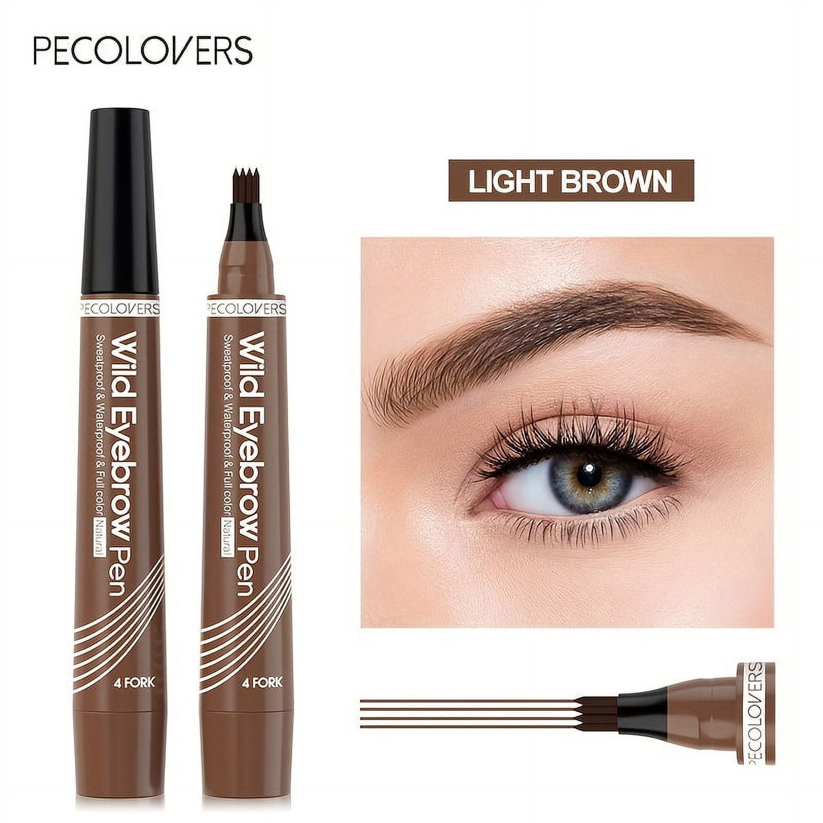 6 Colors 1pc Eyebrow Pen Waterproof 4 Split Tip Eyebrows Pen Eyebrow ...
