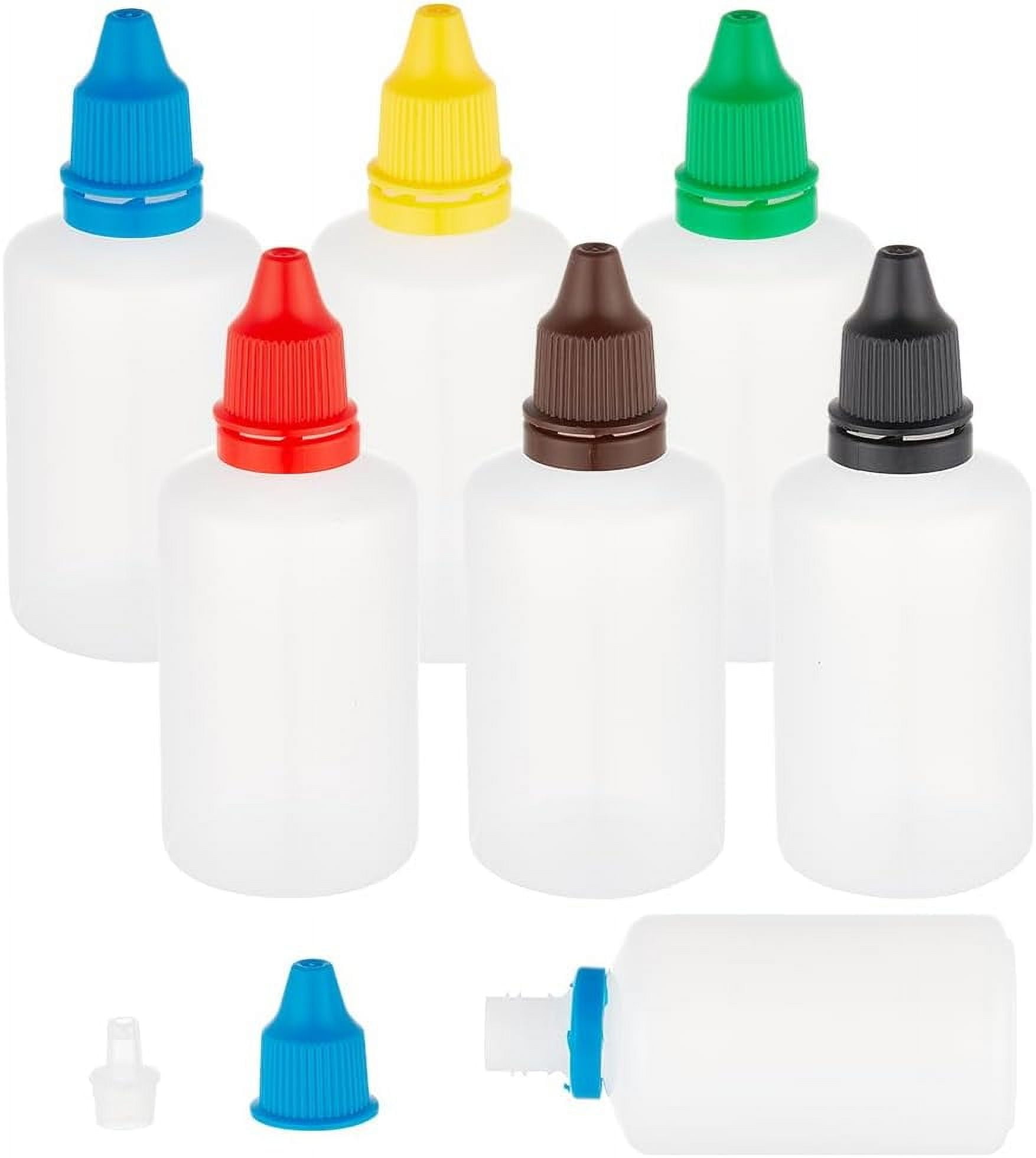 6 Colors 50ml/1.69oz Plastic Empty Dropper Bottle Empty Bingo Daubers ...