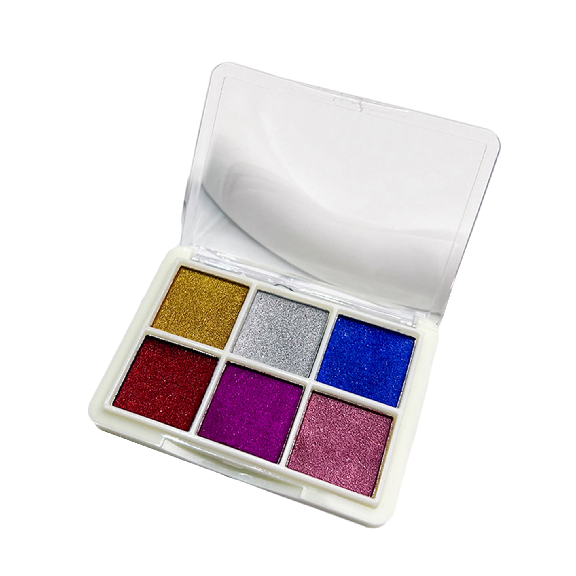 6 Colors Chrome Nail Glitter Powder Gel Polish Holographic Metallic ...