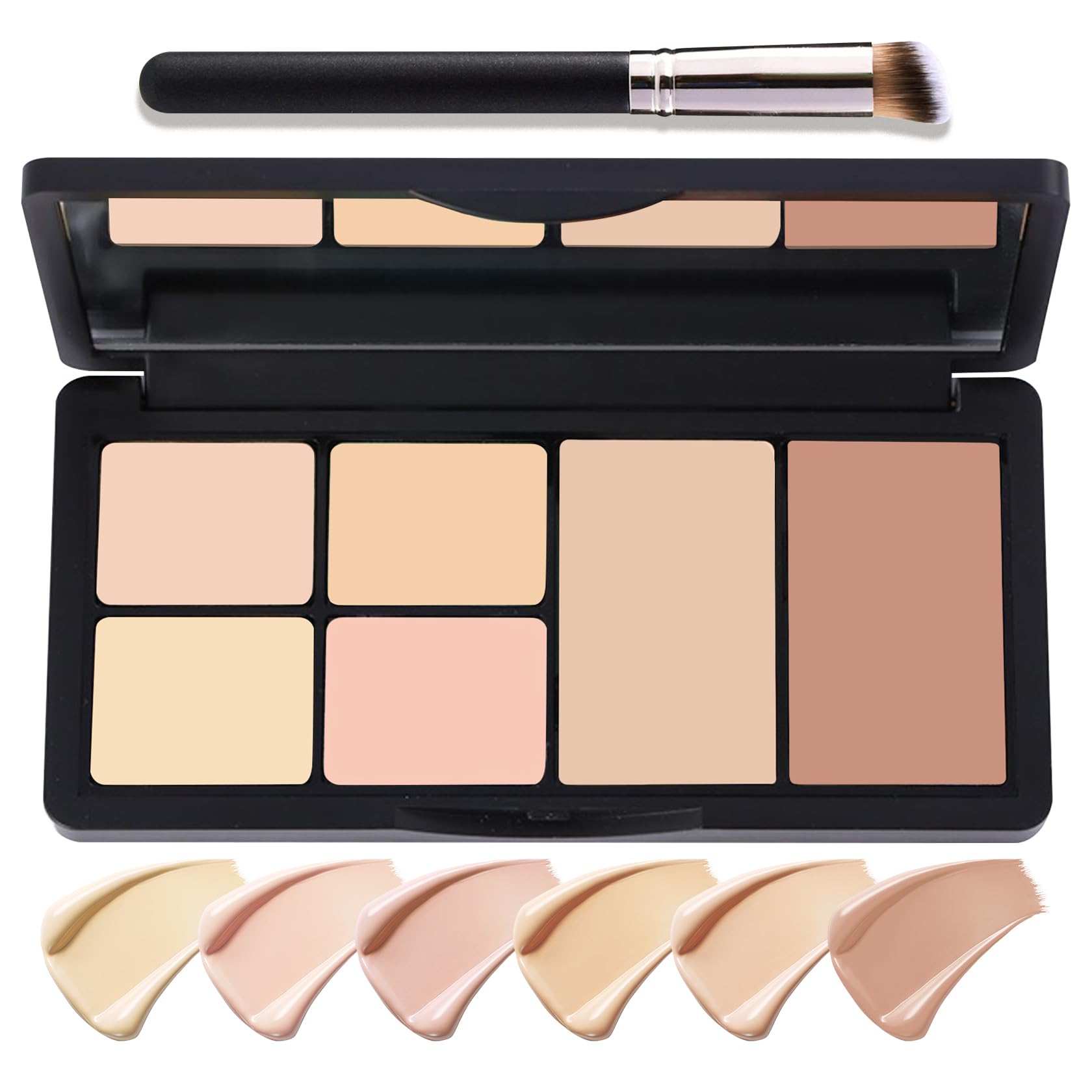 6 Colors Correcting Concealer Cream Contour Palette,Long Lasting ...