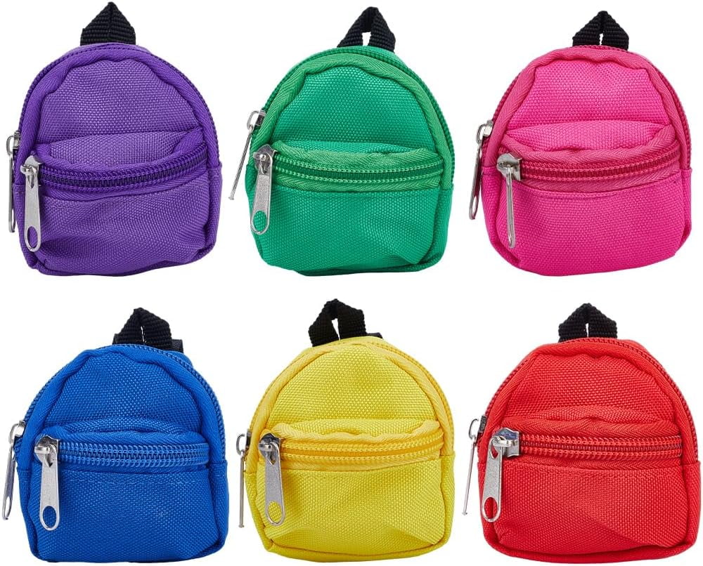 6 Colors Doll Backpacks Mini Zipper Doll Bag Cute School Bags ...