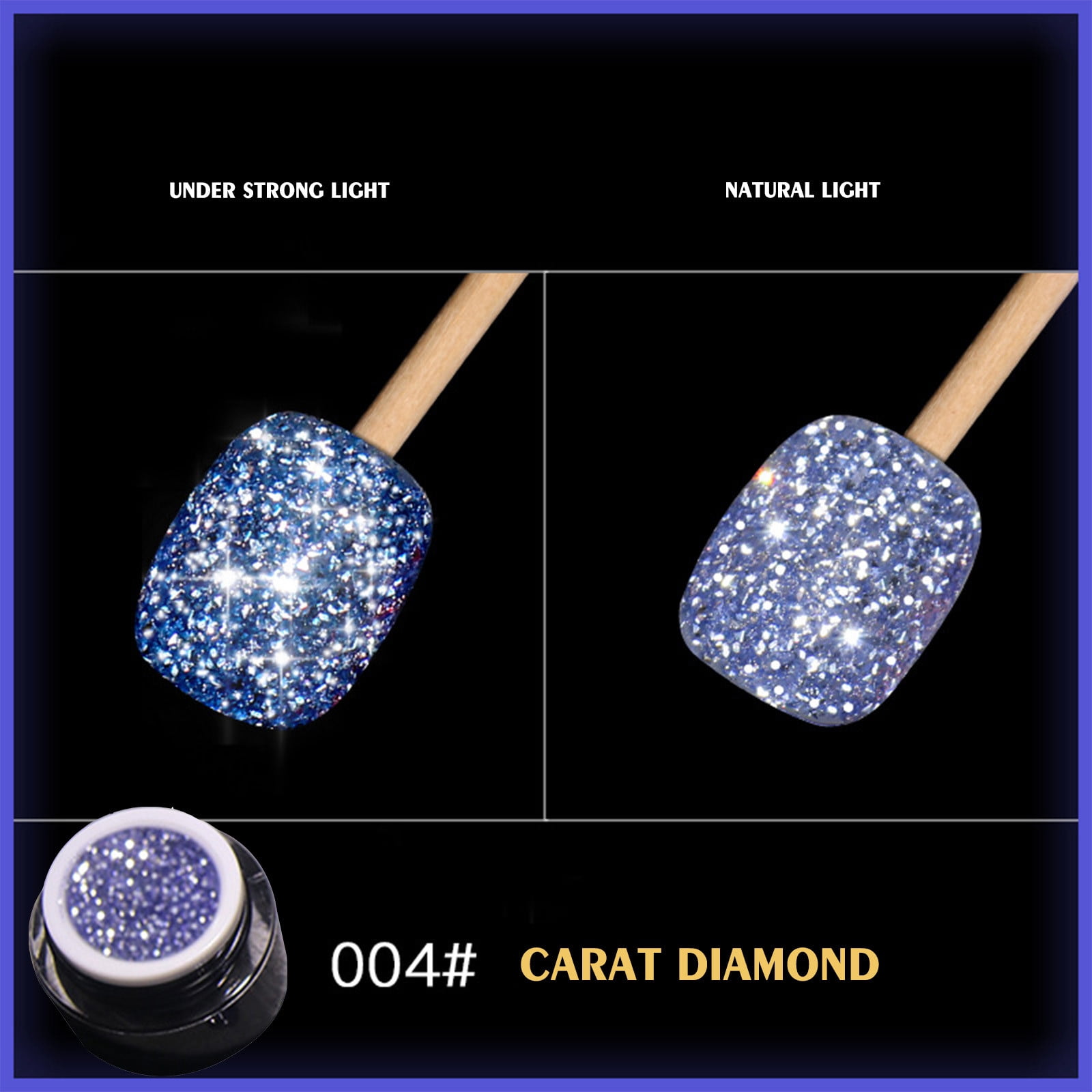 6 Colors Gel Nail Polish Finely Chopped Glitter Nail Polish White Nail ...