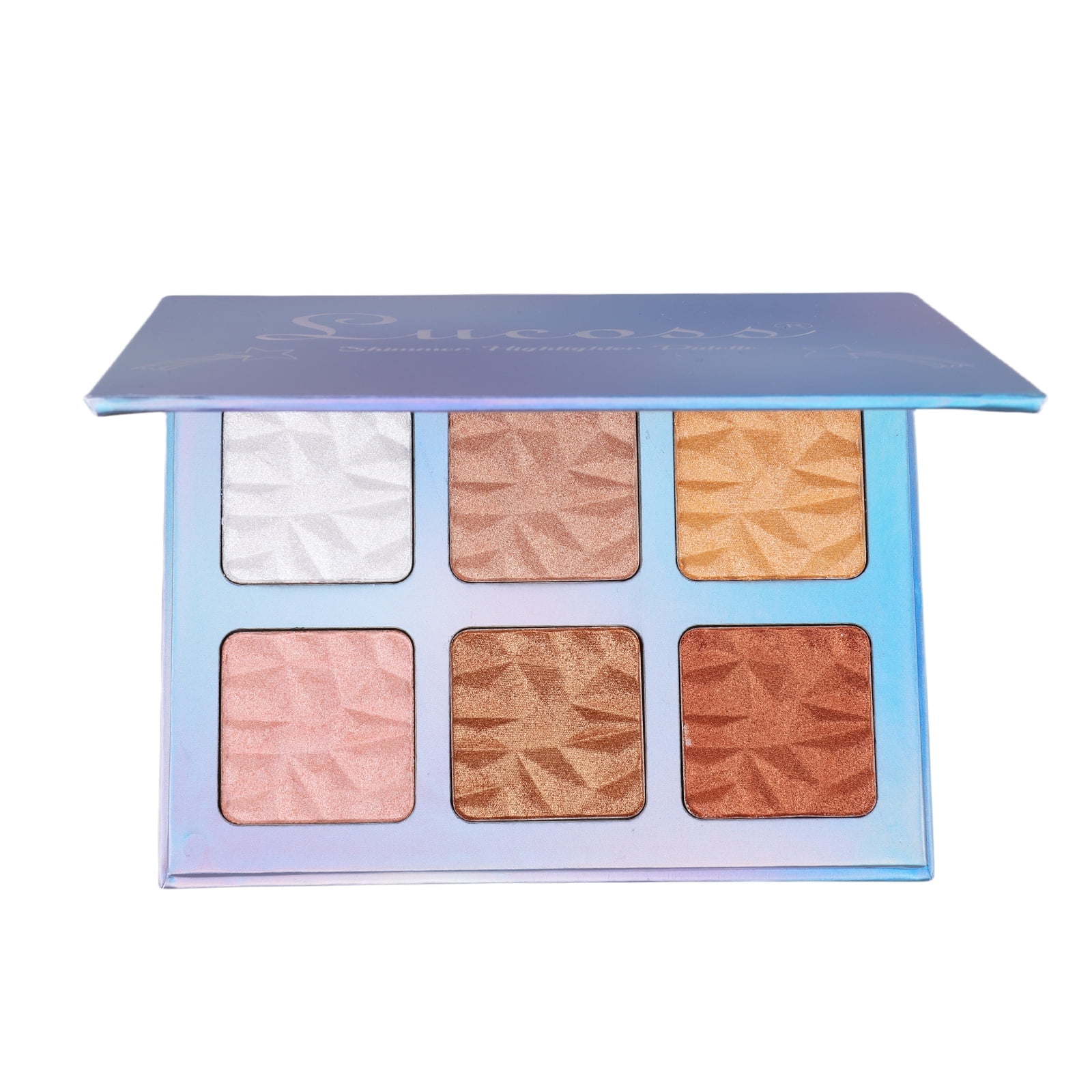 6 Colors Highlighter Makeup Palette, Baked Waterproof Long Lasting ...