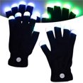 6 Colors LED Rave Glove, Finger Gloving Light Gloves with Glittery ...