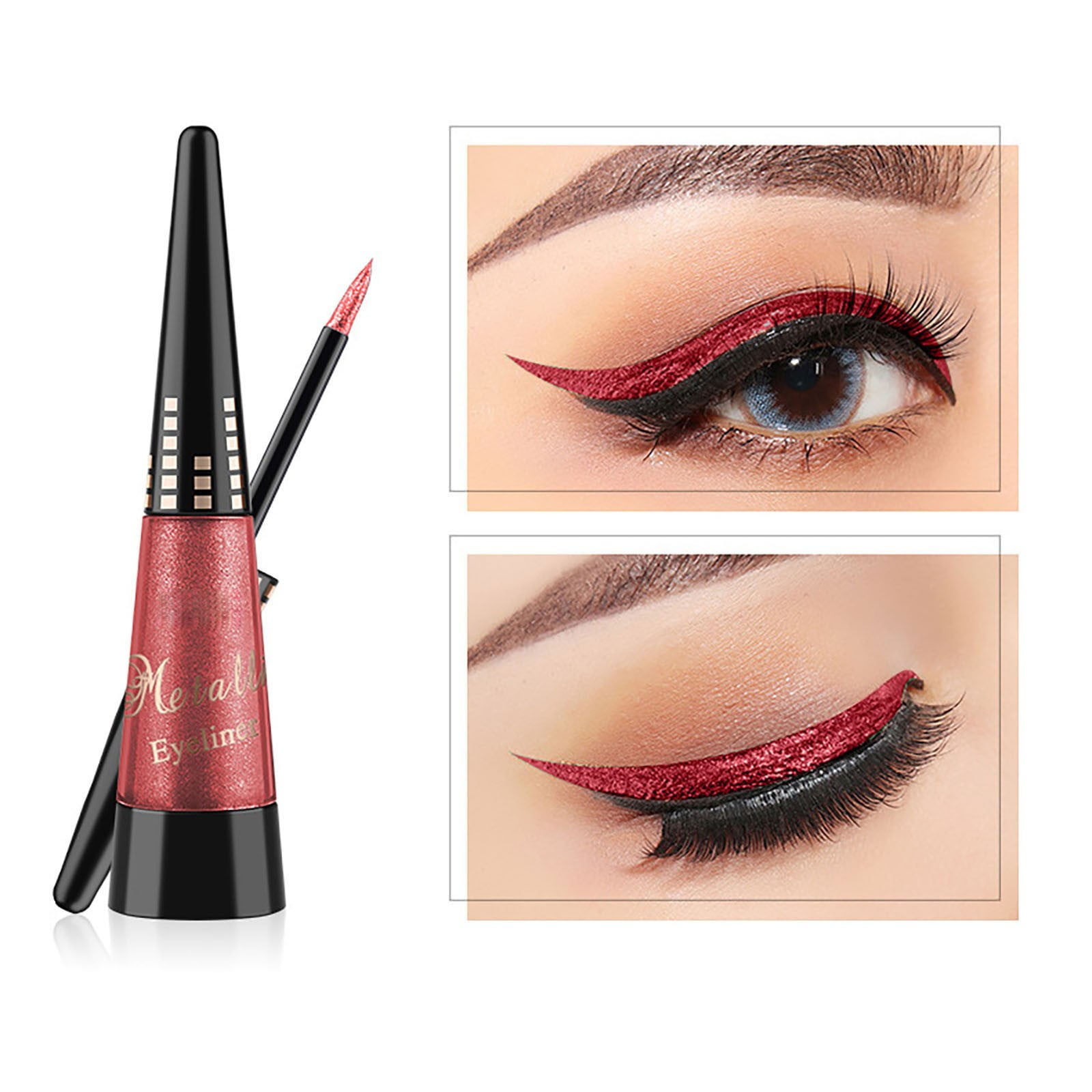 6 Colors Long Lasting Glitter Liquid Eyeliner Pen, Waterproof Sweat ...