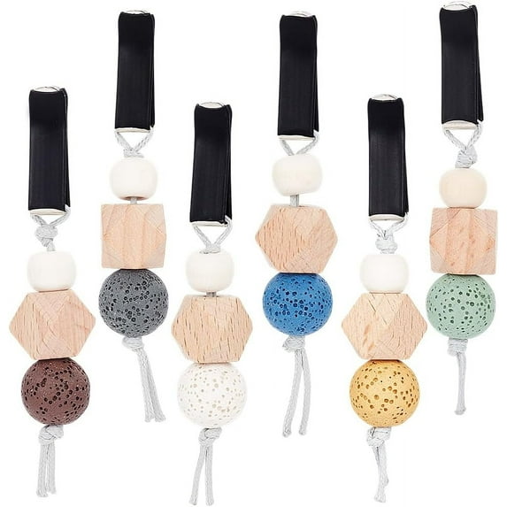 6 Colors Natural Lava Rock Ball Car Diffuser Car Diffuser Vent Clip ...