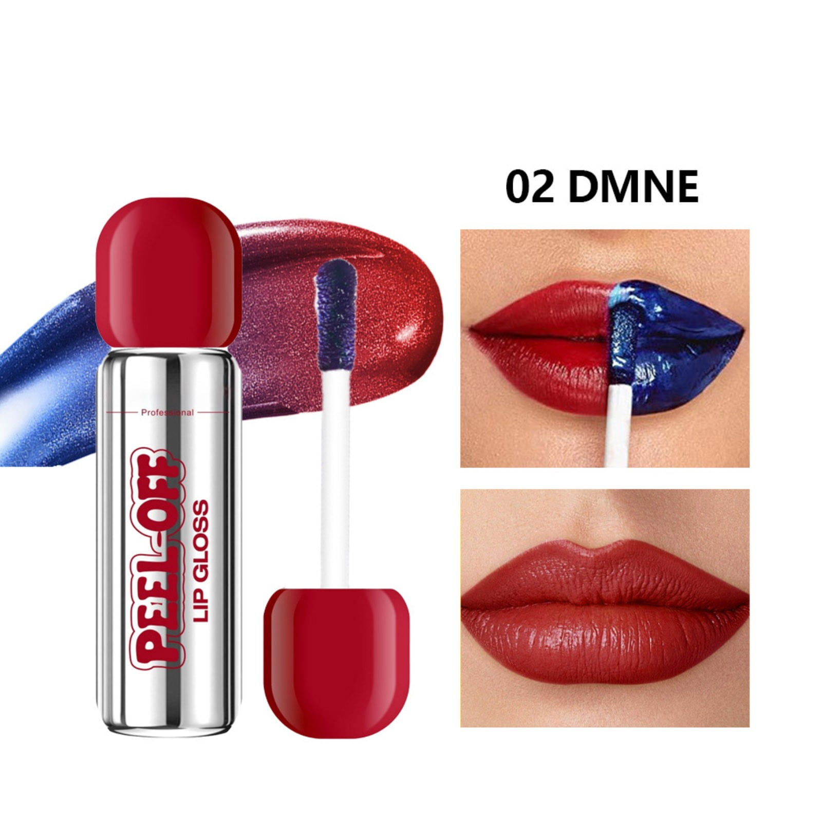 6 Colors Peel Off Lip Stain Color Lip Gloss Lip Tint Long Lasting ...