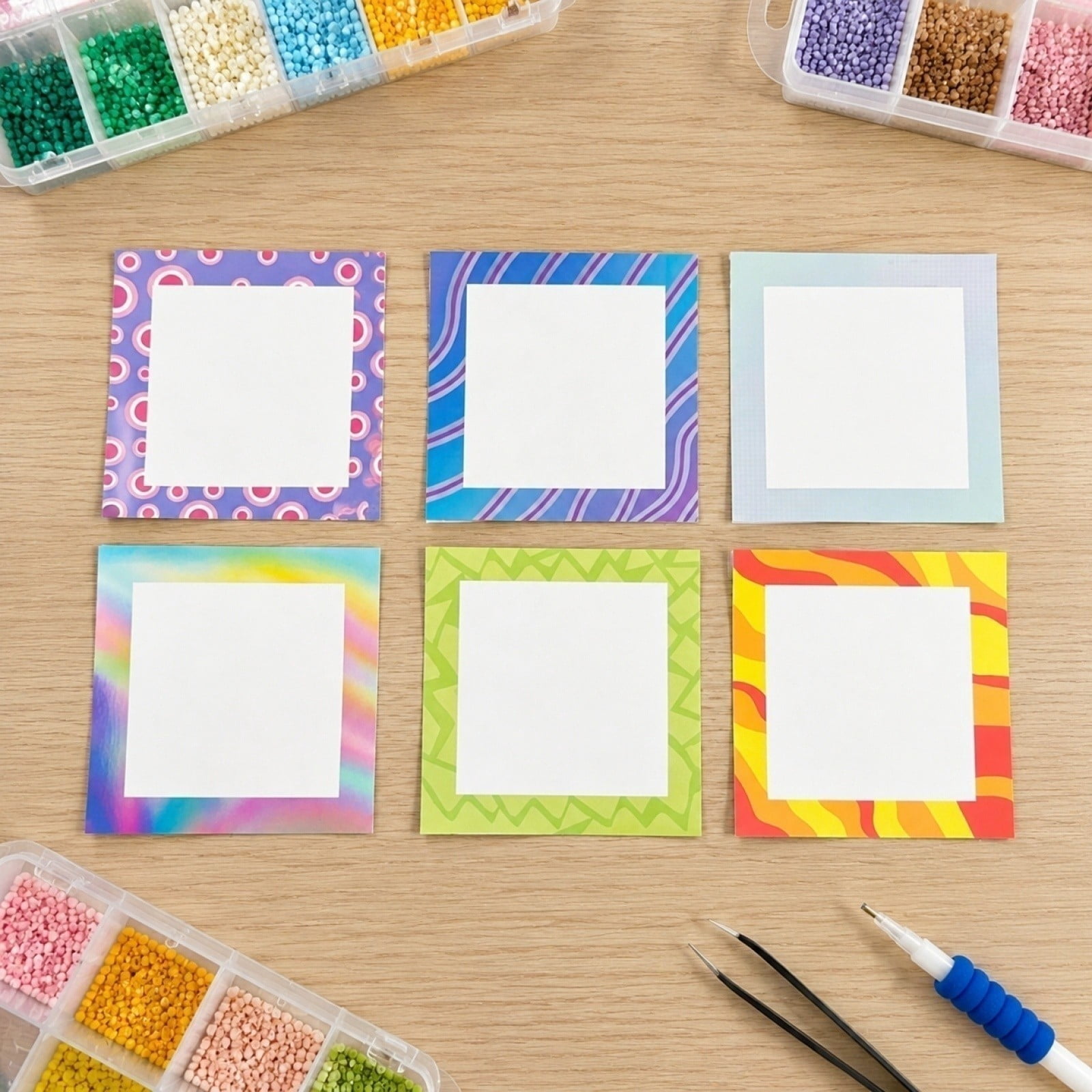 6 Colors Reusable Diamond Art Release Section Frame Film, 30 PCS Non ...