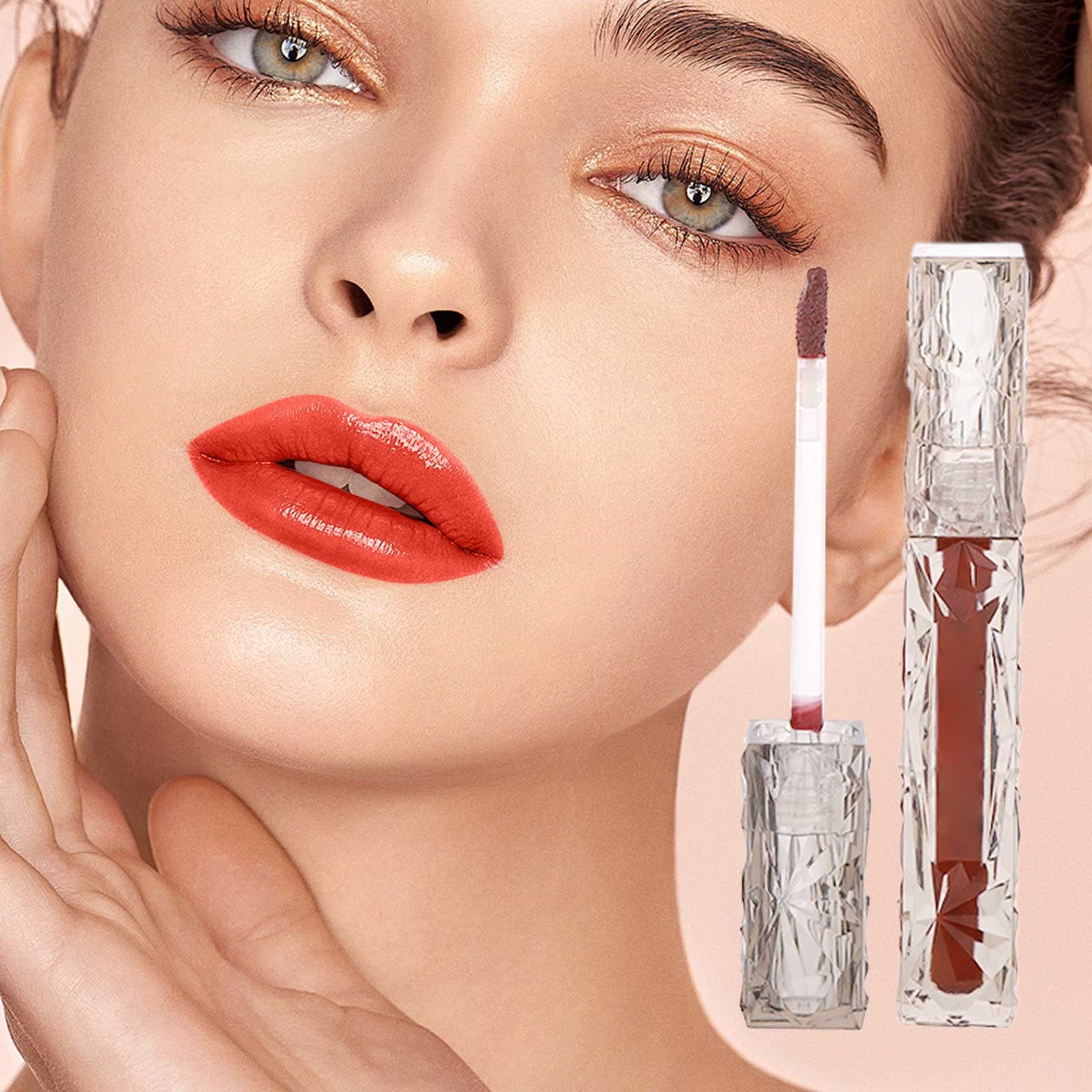 6 Colors Shuiguang Lip Glaze Creamy Nourishing Plumping Lip Gloss High Shine Lip Glaze Long ...