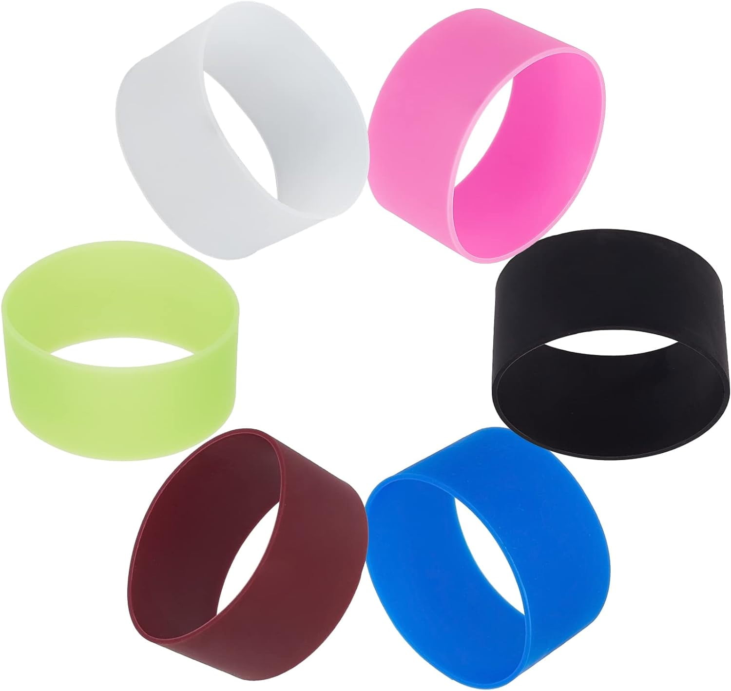 6 Colors Silicone Bands for Sublimation Tumbler Reusable Cup Sleeve ...