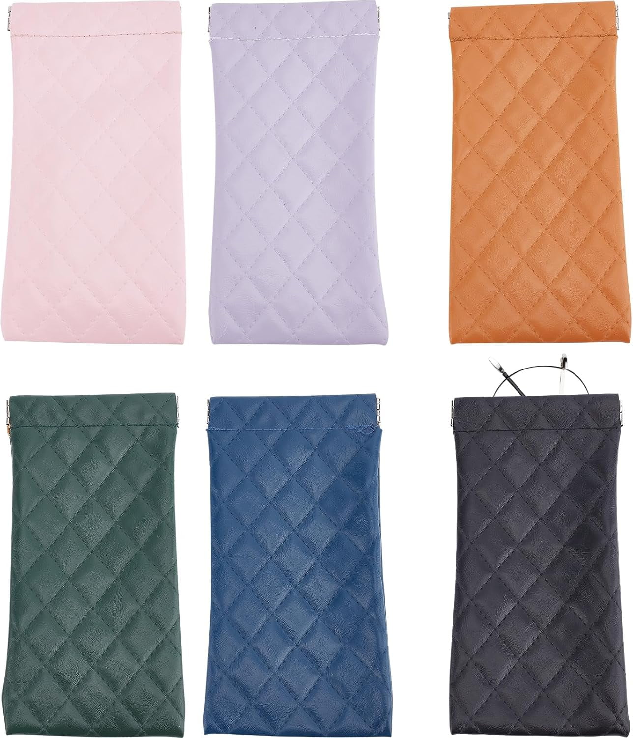 6 Colors Soft Glasses Case Eyeglasses Pouch Squeeze Top Glasses Bags ...