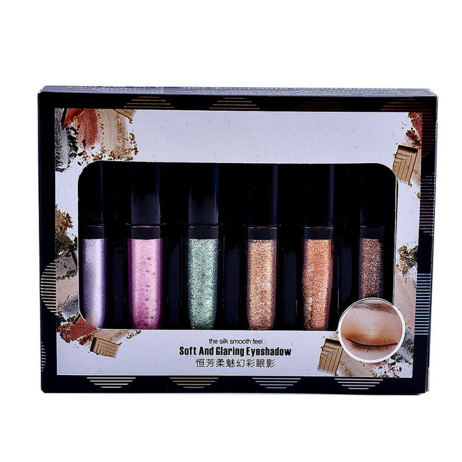 6 Colors Sparkle Liquid Eyeshadow Makeup Set, Long Lasting Metallic ...