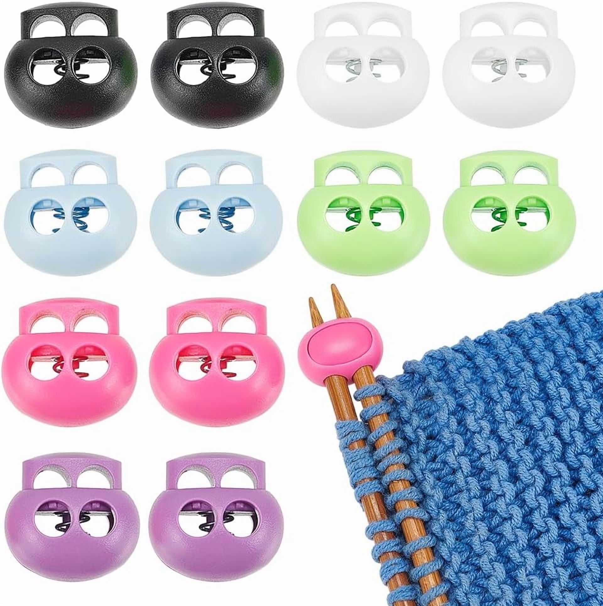 6 Colors Spring Cord Lock End Stopper 12Pcs Double Hole Cord Toggle ...