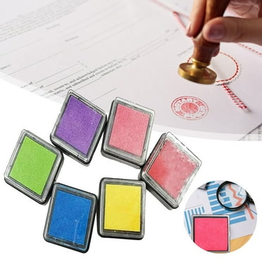 6 Colors Stamp Pads Washable Ink Pads For Kids Craft DIY For Rubber ...