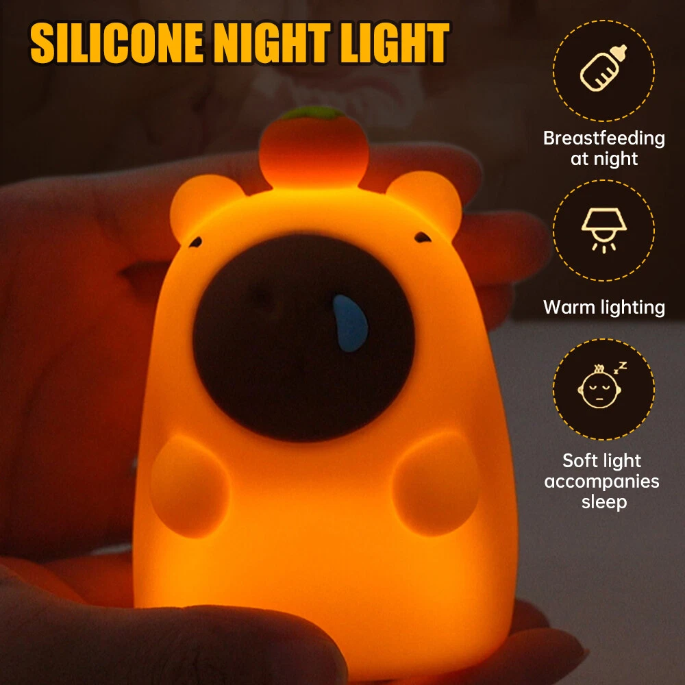 6 Colours of Light Capybara Night Light Dimmable Lamp Nightlight LED ...