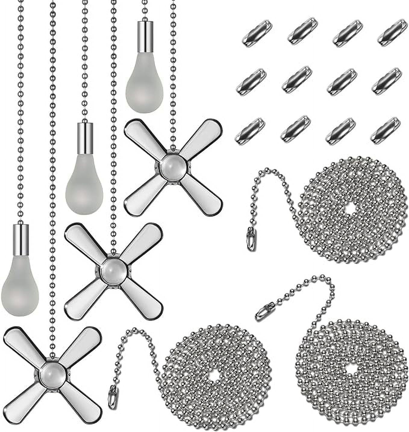 6 Combo Ceiling Fan Pull Chain Set，Including 6Pcs Beaded Ball Fan Pull ...