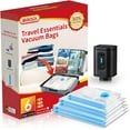 6 Combo Pack Travel Vacuum Bags with Pump - Space Saver & Travel ...