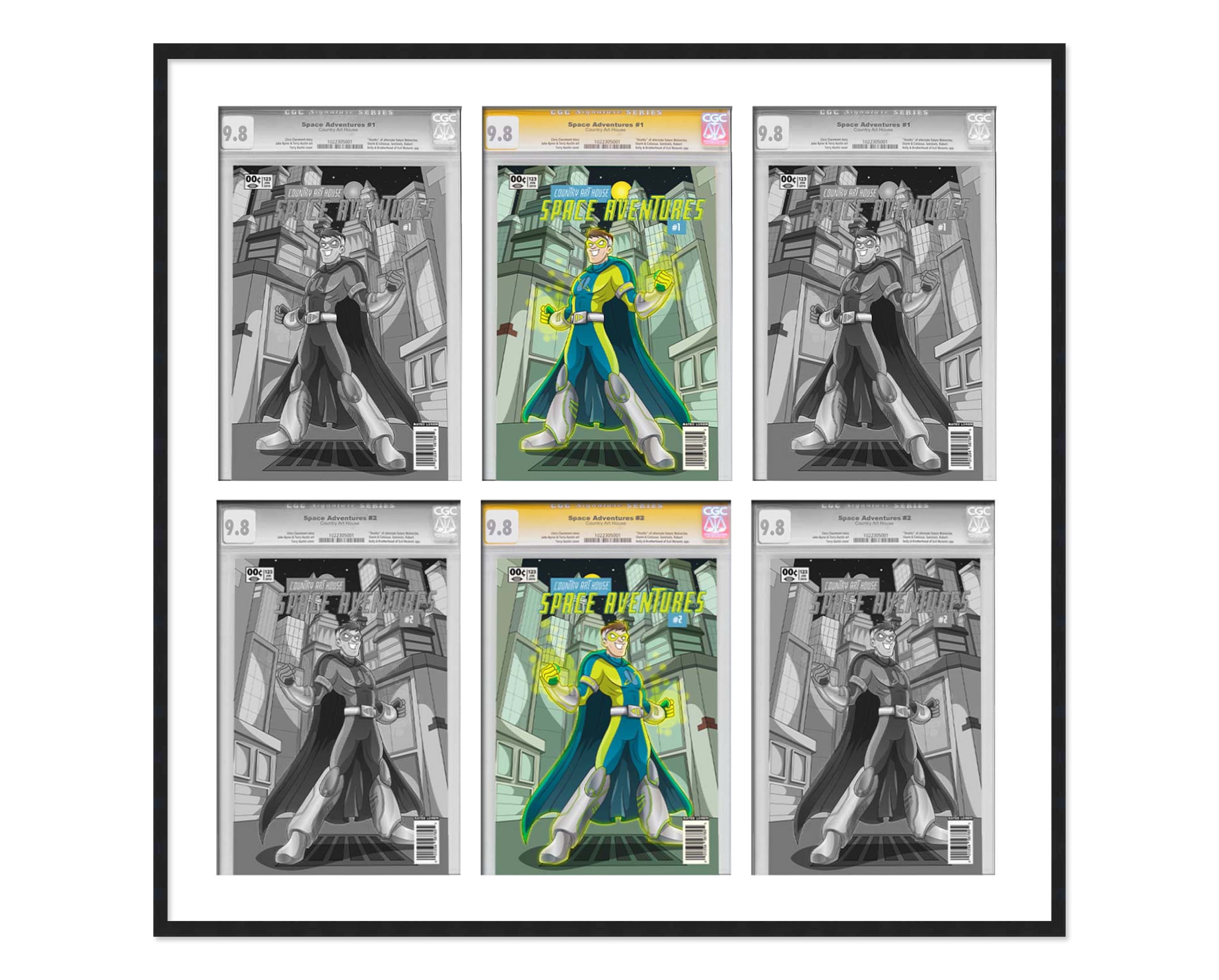 6 Comic Book Frame Black Collage Comic Book Frame with White Mat to ...