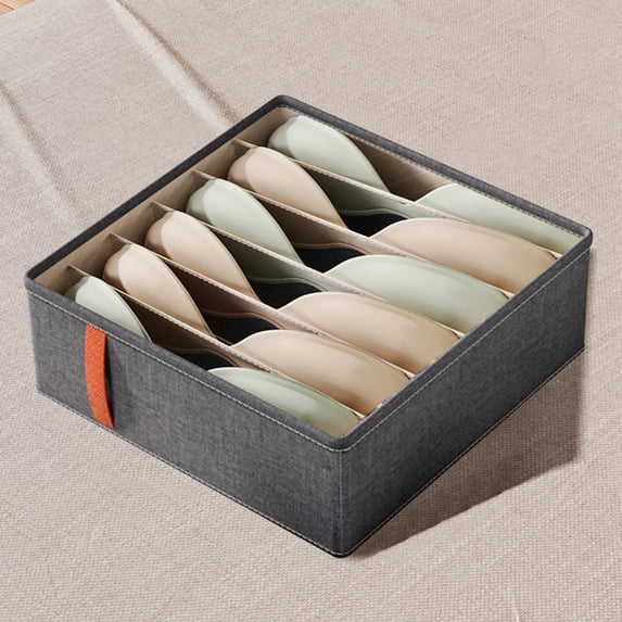 6 Compartment Bra and Sock Drawer Organizer Box, Closet Storage Divider ...