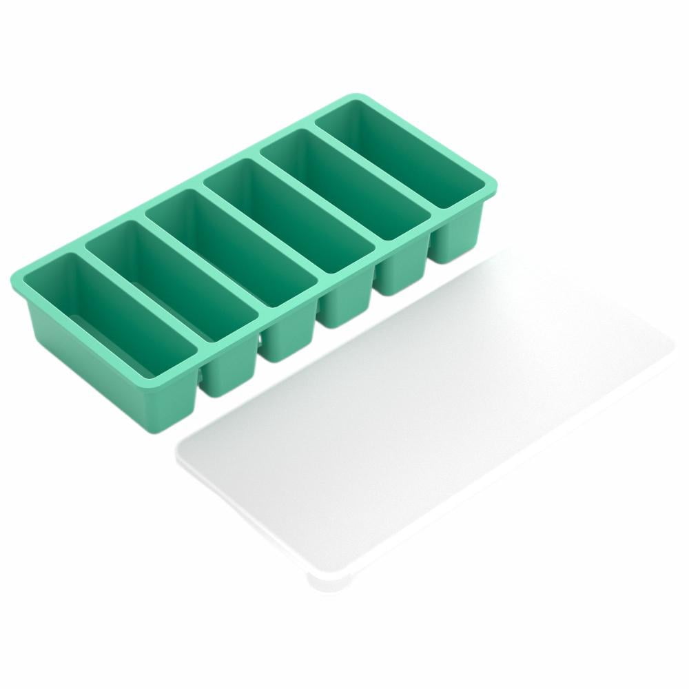 6-Compartment Long Strip Ice Cube Mold, 9x4.3x1.6 in, Food-Grade ...