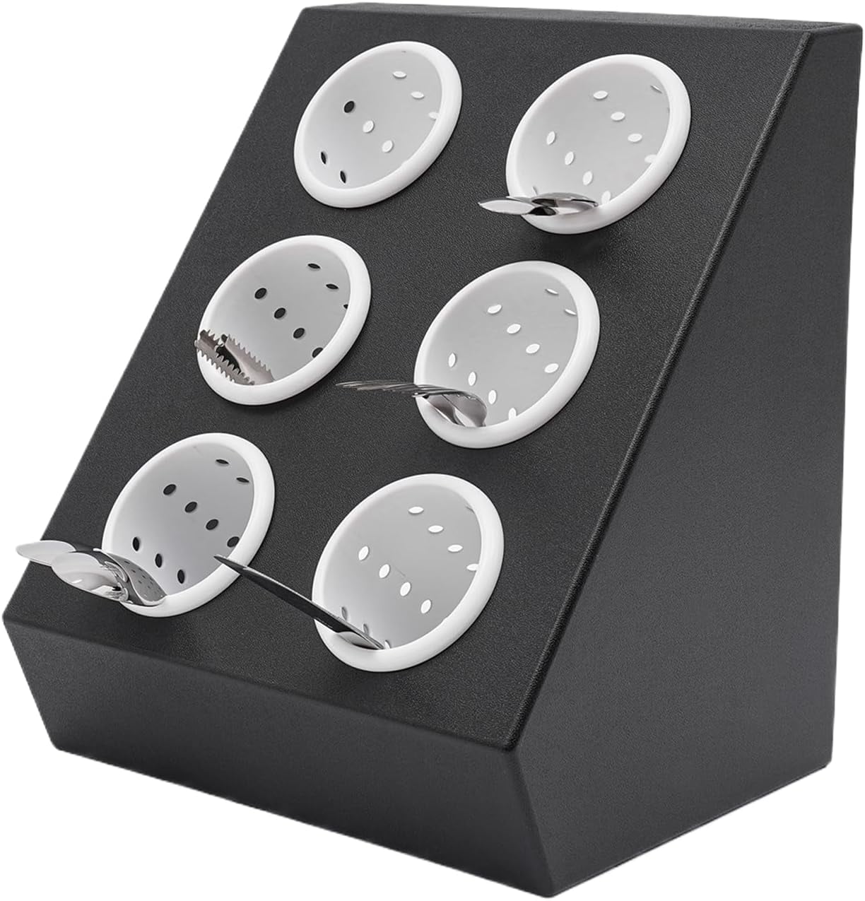 6-Compartment Modern Utensil Holder, Kitchen Organizer, Countertop ...
